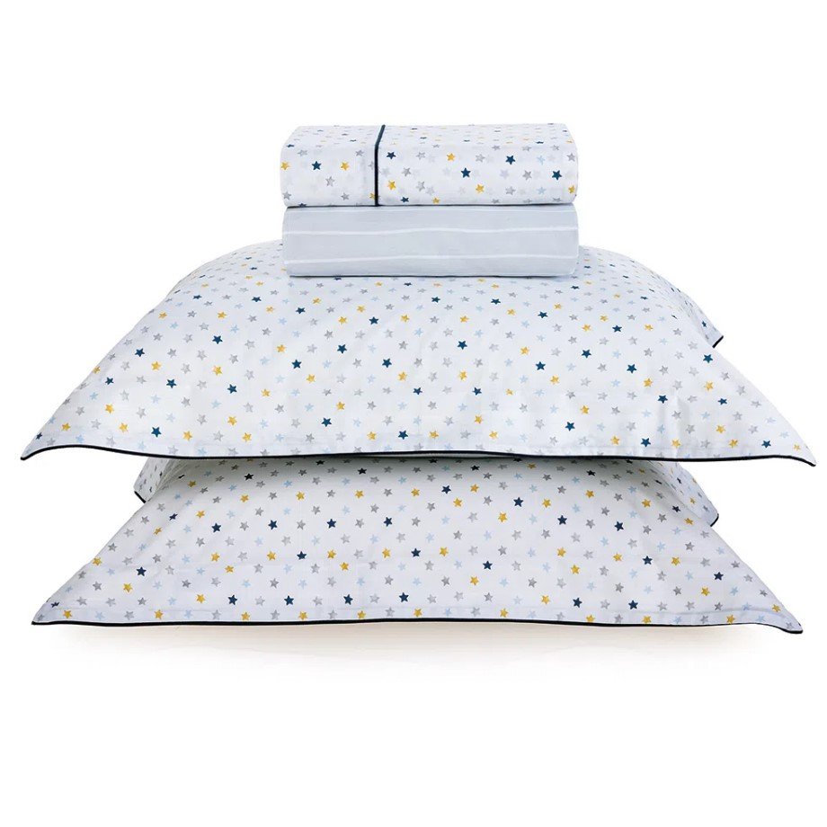 Jogo de Cama Casal Infantil Percal 200 fios Trussardi | MadeiraMadeira