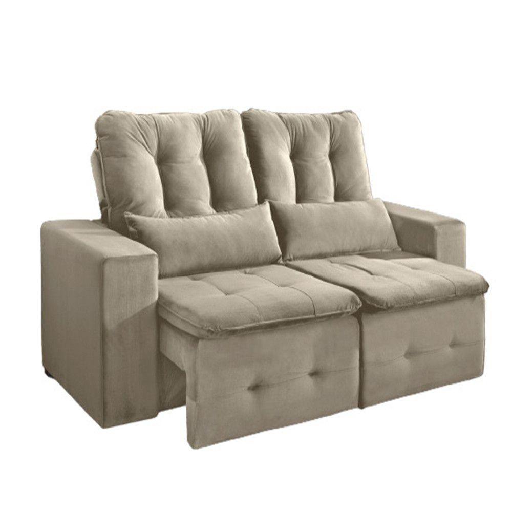 Estofado 212Cm 3 Lugares Retrátil E Reclinável Castor | MadeiraMadeira