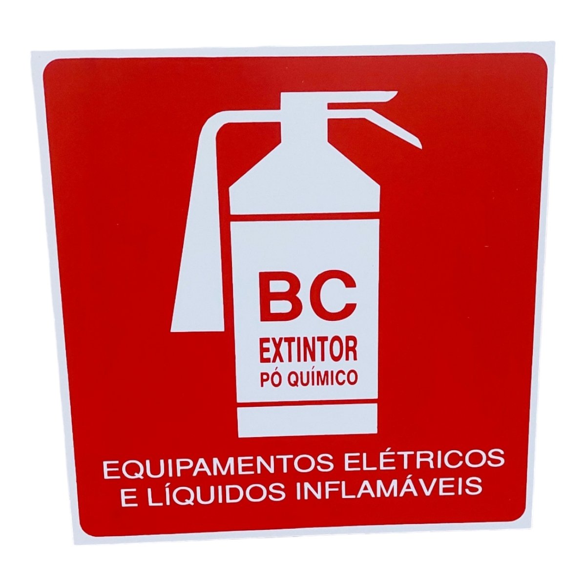 Placa de Sinalização Extintor Po Quimico Bc 20x20 | MadeiraMadeira