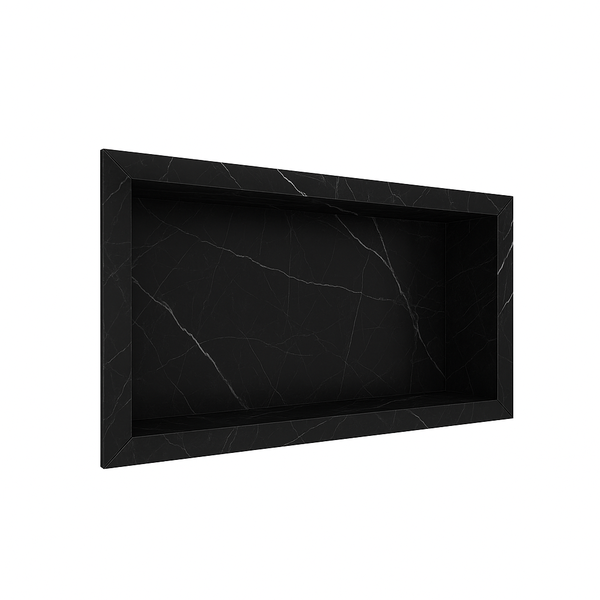 Nicho em Porcelanato Polido 60x30 Diamantado Black | MadeiraMadeira