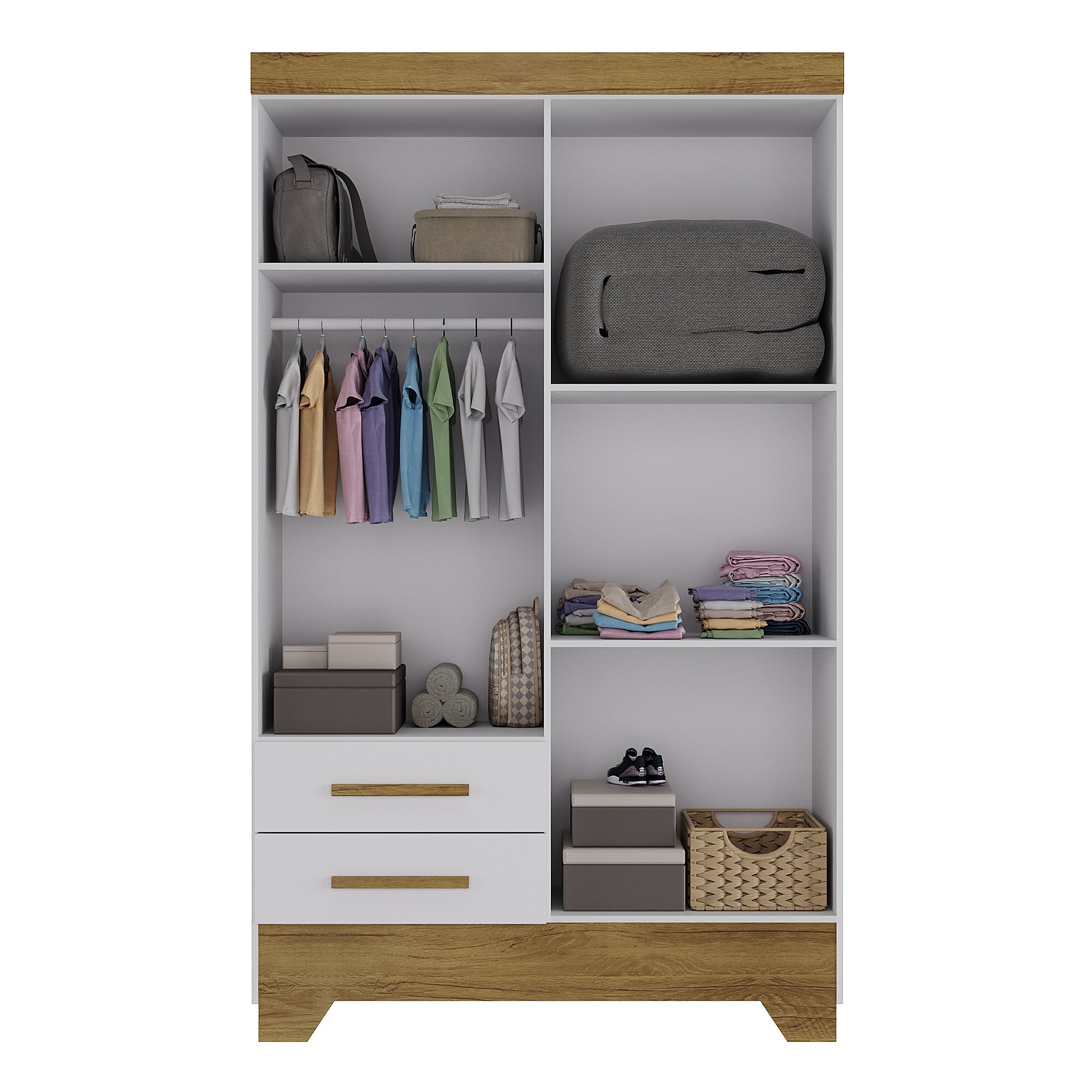 Guarda-roupa Infantil 4 Portas 2 Gavetas Colorir | MadeiraMadeira