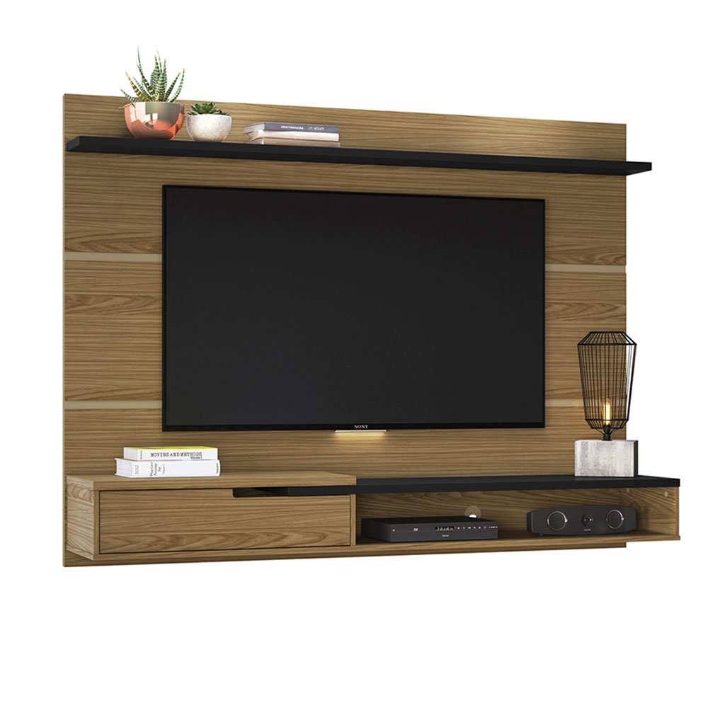 Painel para Tv Home Mel Freijo/preto Ac Balaton | MadeiraMadeira