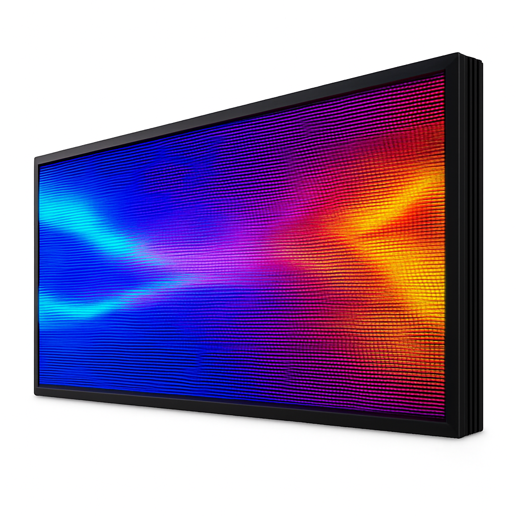 Painel de Led Rgb 70x20 Wi-fi Prova D'água com Temperatura | MadeiraMadeira