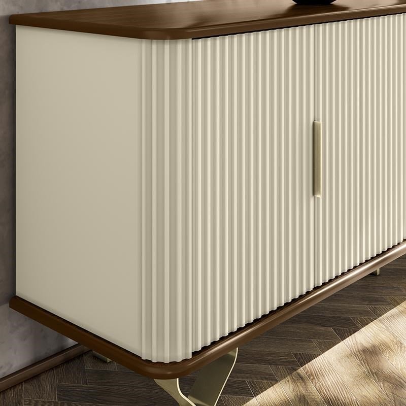 Buffet Aparador Arcade Ripado 1.7 4 Portas Palisandro/Off White - PR ...