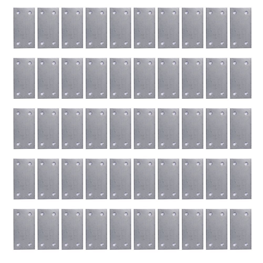 Kit 50 Chapas Zincada 4 Furos 67 X 35 Mm | MadeiraMadeira