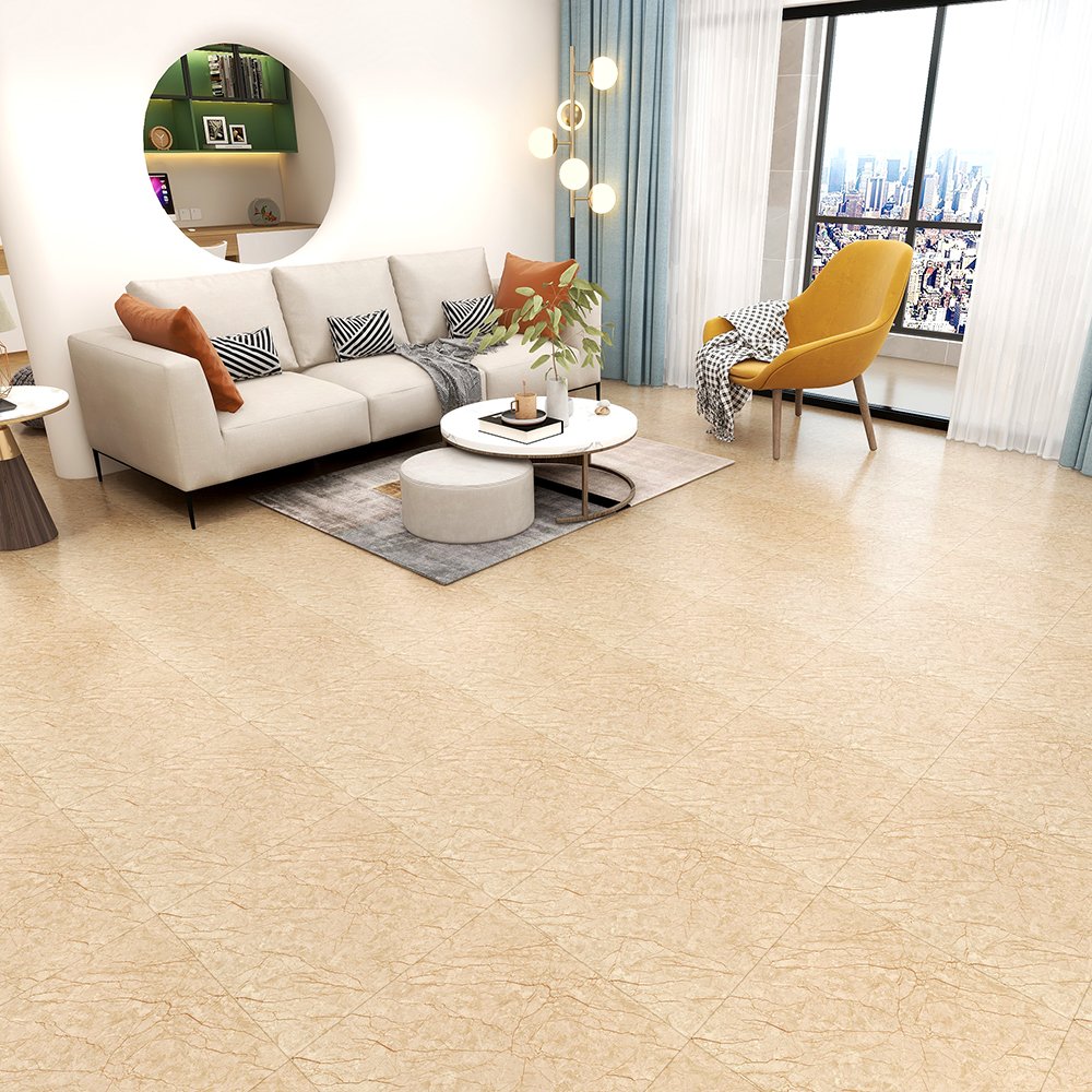 Piso Vinílico Autocolante Fácil Instalar Mármore Bege 45,5 x 45,50 cm ...