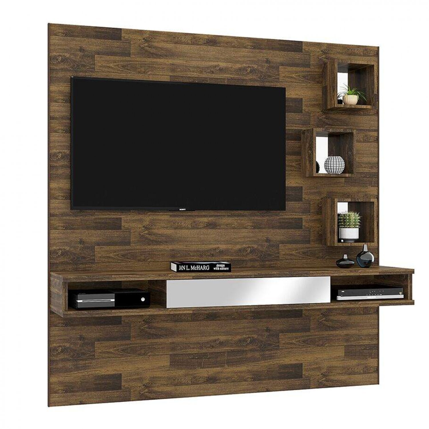 Painel para Tv Até 42 Polegadas 1 Gaveta e 3 Nichos London | MadeiraMadeira