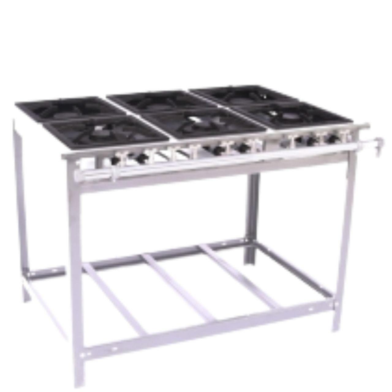 Fogão Industrial a Gás Extra Inox 6 Bocas 3 Chama Dupla EI6D3 Venâncio ...