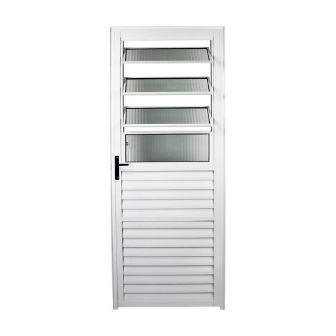 Porta Basculante Alumínio Branco Linha 25 - Omega | MadeiraMadeira