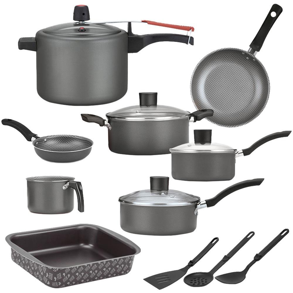 Conjunto de Panelas 11 Peças Enjoy em Alumínio com Revestimento ...