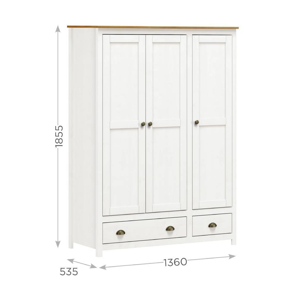 Guarda-Roupa Solteiro 6 Portas e 2 Gavetas com Maleiro em Madeira ...