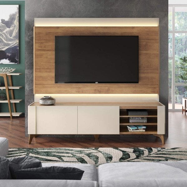 Rack com Painel para TV até 72 Polegadas Líder Design Caemmun ...