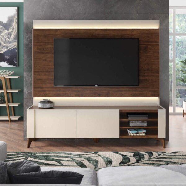 Rack com Painel para TV até 72 Polegadas Líder Design Caemmun ...