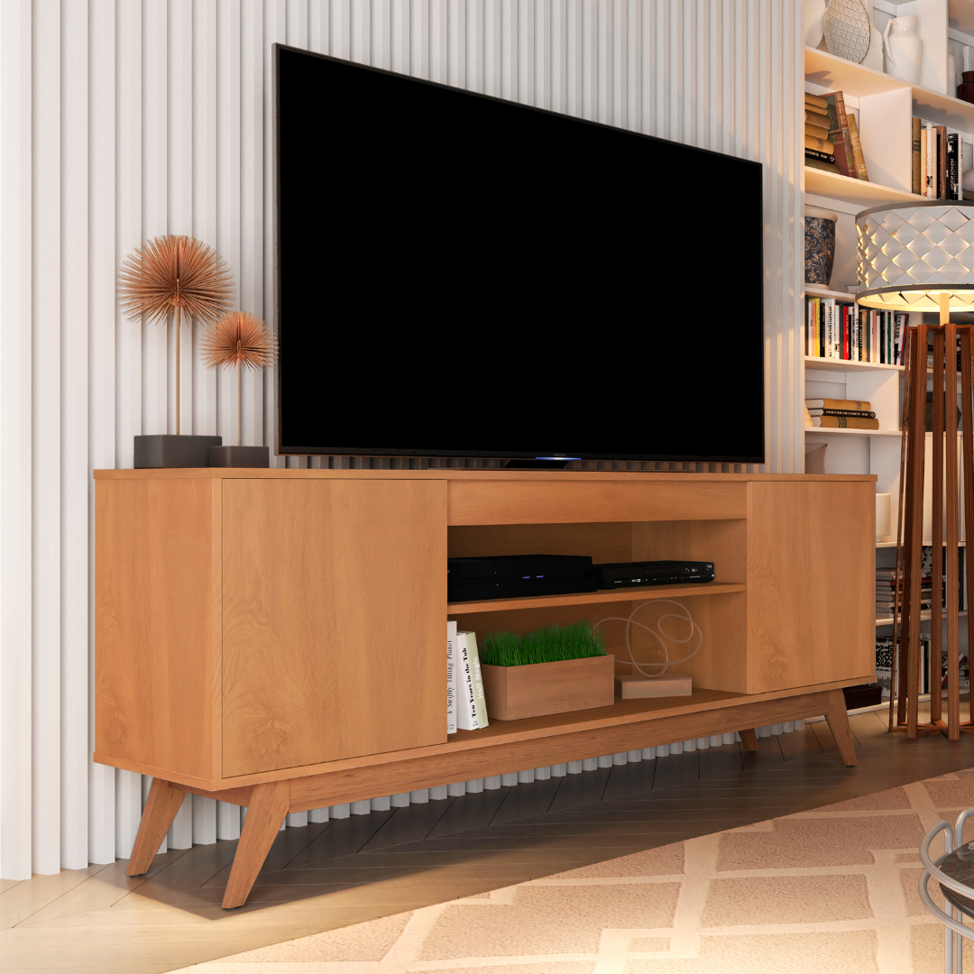 Rack Para Tv Até 65 Pol. C/ 2 Pts- Malibu - Moveis Germai:Nature ...