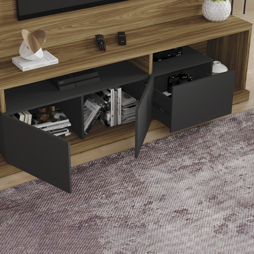 Home Theater Para TV 75 Polegadas Splendido Lâmina Mel Preto - Caemmun ...