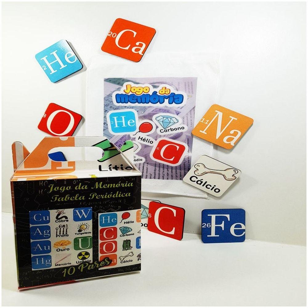 Jogo da Memória Elementos Químicos 10 Pares | MadeiraMadeira