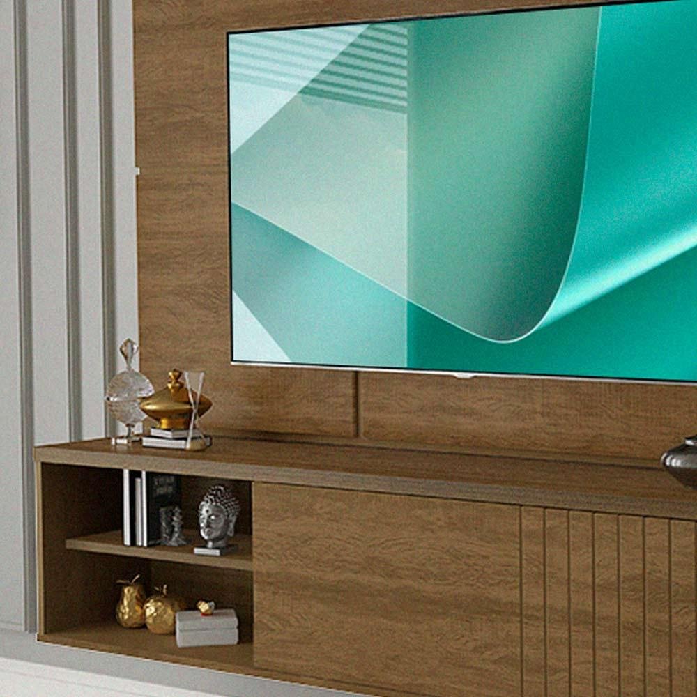Painel De TV Para Sala 75 Polegadas Malbec Rivoli Luapa | MadeiraMadeira