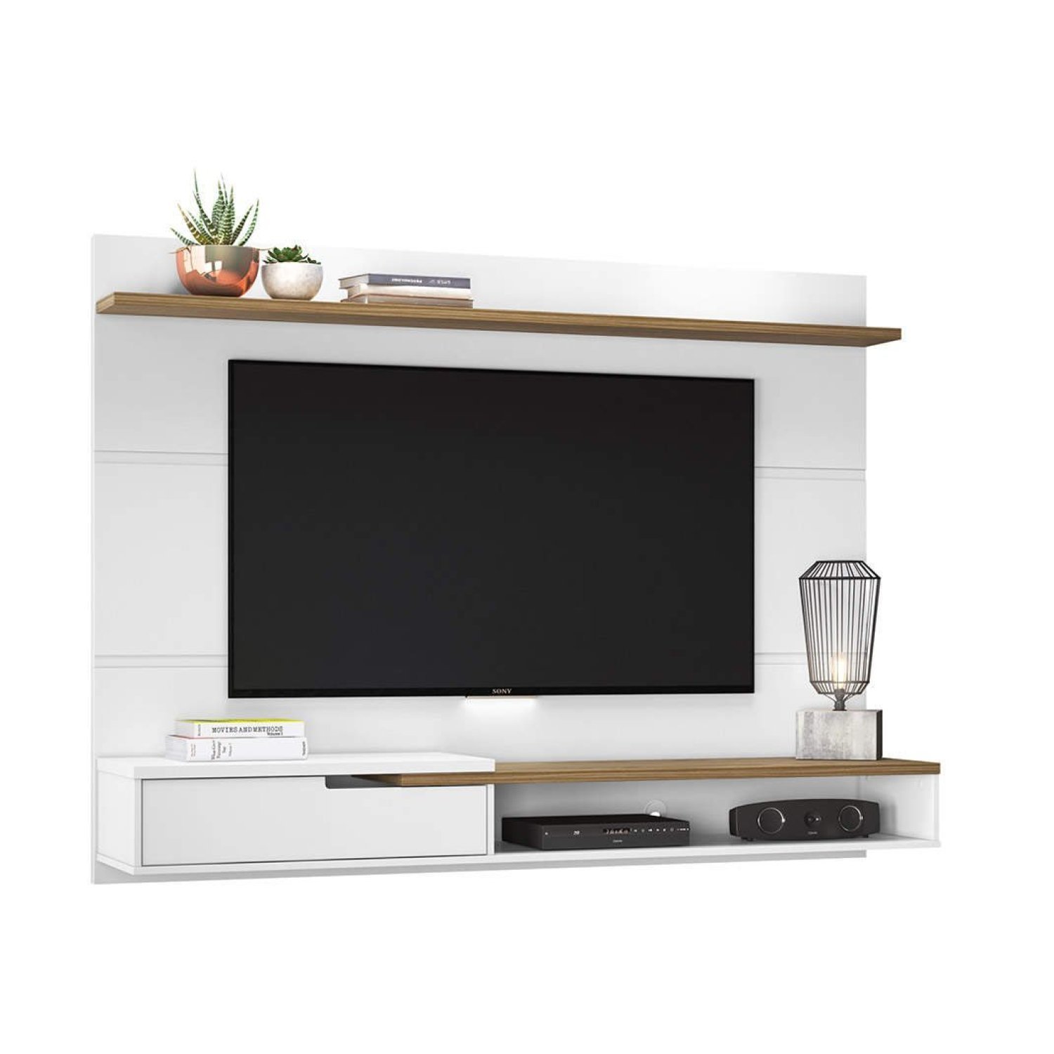 Painel para TV 50 Polegadas Suspenso Home Balaton Olivar | MadeiraMadeira