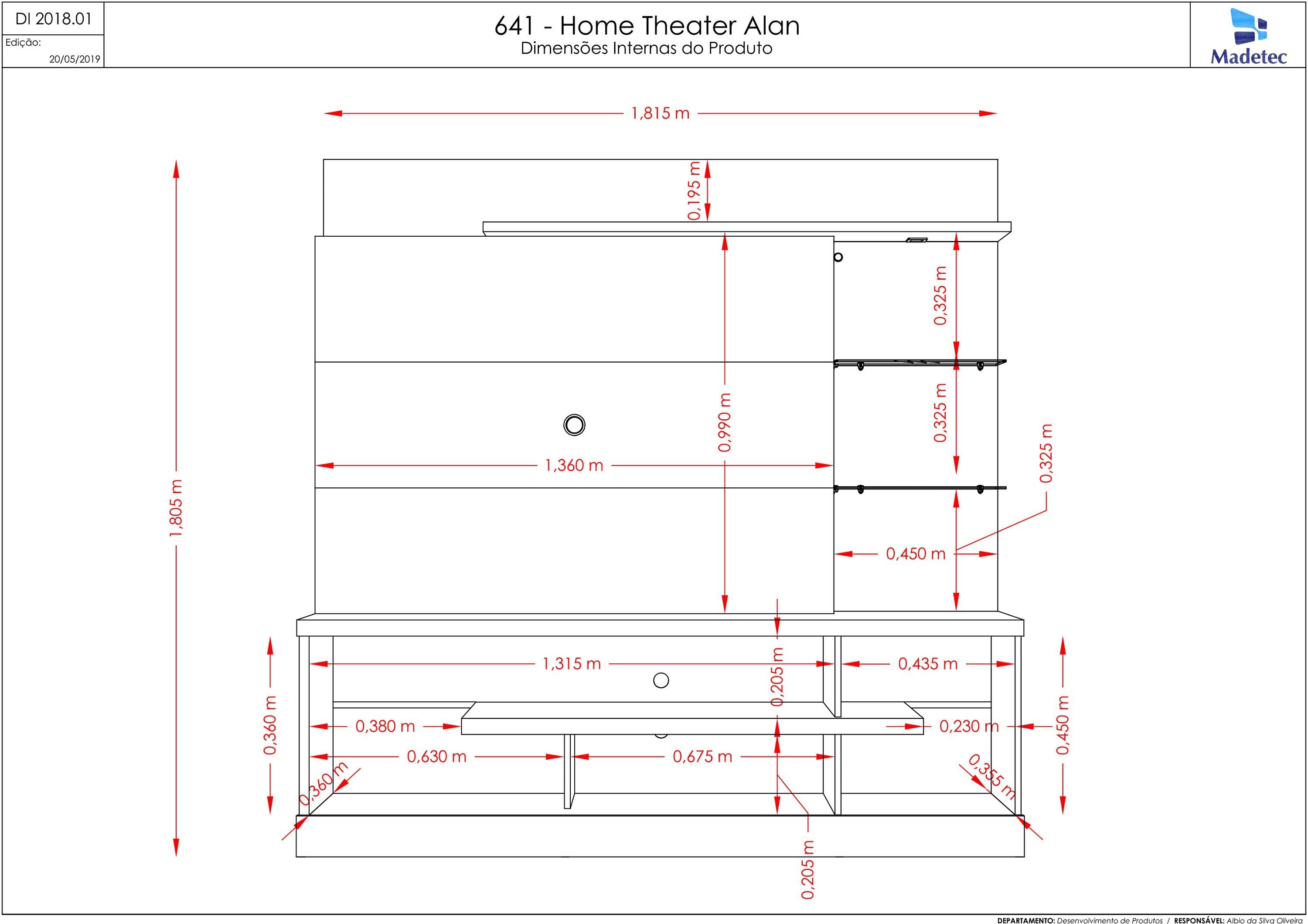 Estante Alan para TV de até 55 polegadas COM PÉS - CALACATA / OFF WHITE - Madetec | MadeiraMadeira