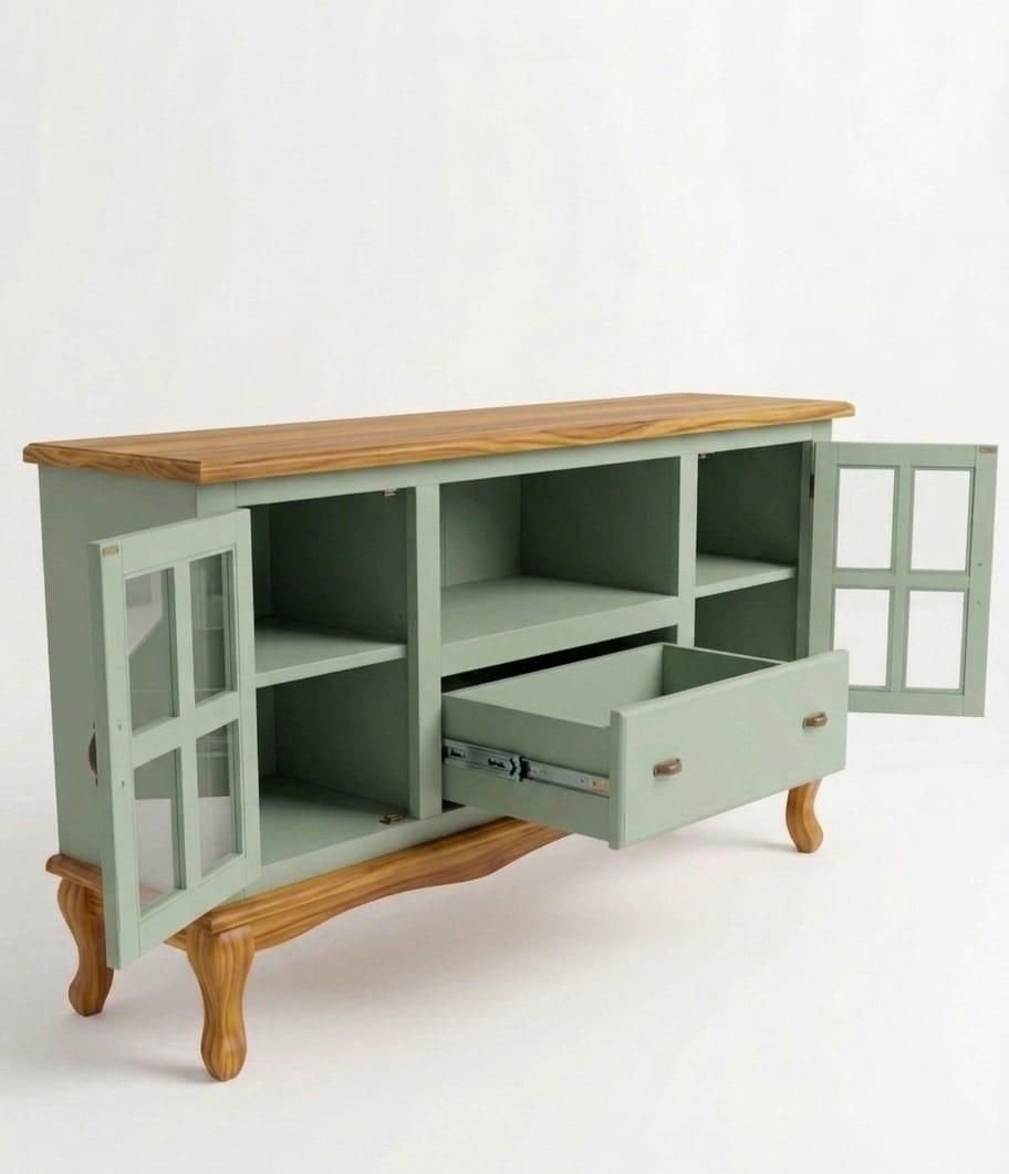 Rack Farmhouse Bicolor - Estilo Rústico Chic - Verde Pistache ...