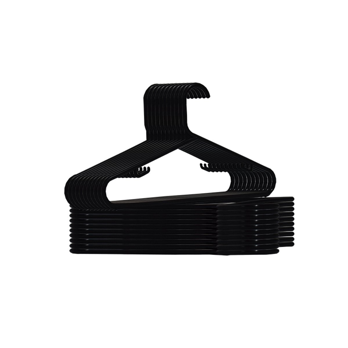 Kit 50 Cabides Tradicional Fino Preto – Organização e Elegância para ...