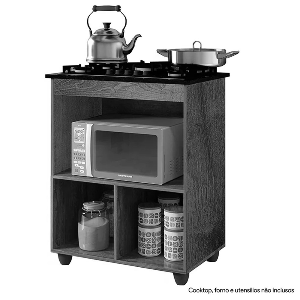Kit Balcão Cooktop 1 Porta Br C/fogão Cooktop 5 Bocas | MadeiraMadeira