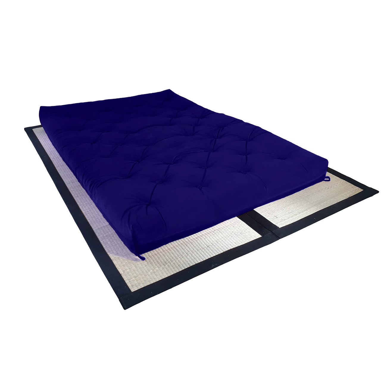 Colchão Futon Casal Dobrável Sofá Cama Azul Royal Acquablock ...