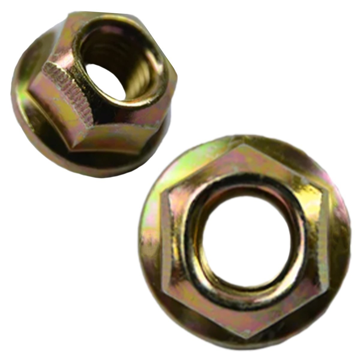 Porca Torque Sextavada M14 Flangeada Bicromatizada - 100un | MadeiraMadeira