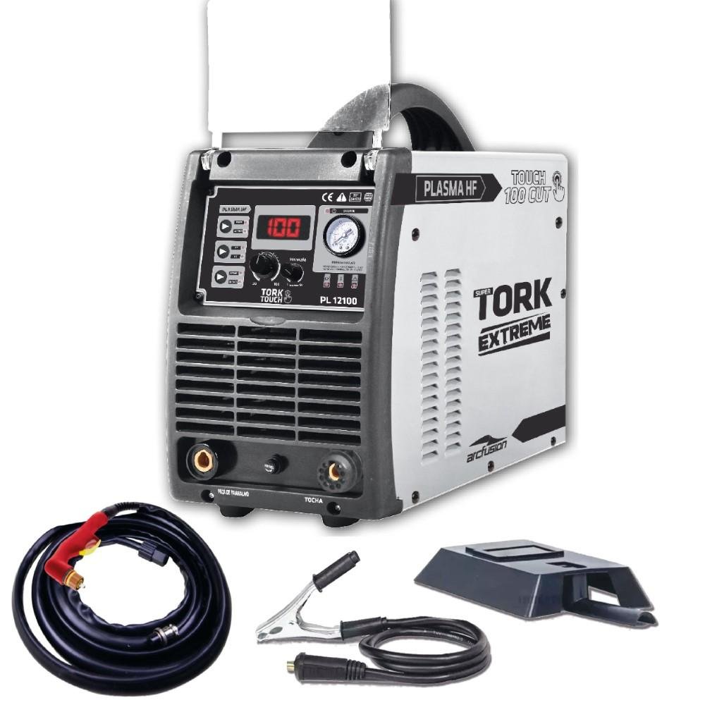 Máquina De Solda Inversor Plasma 100A Touch Cut 100 Plasma Hf 40 Mm ...