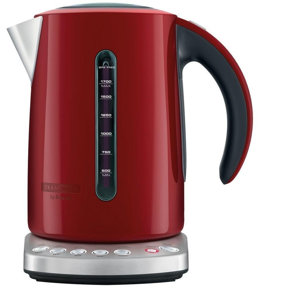 Chaleira Elétrica Smart Inox Vermelha 127V | MadeiraMadeira