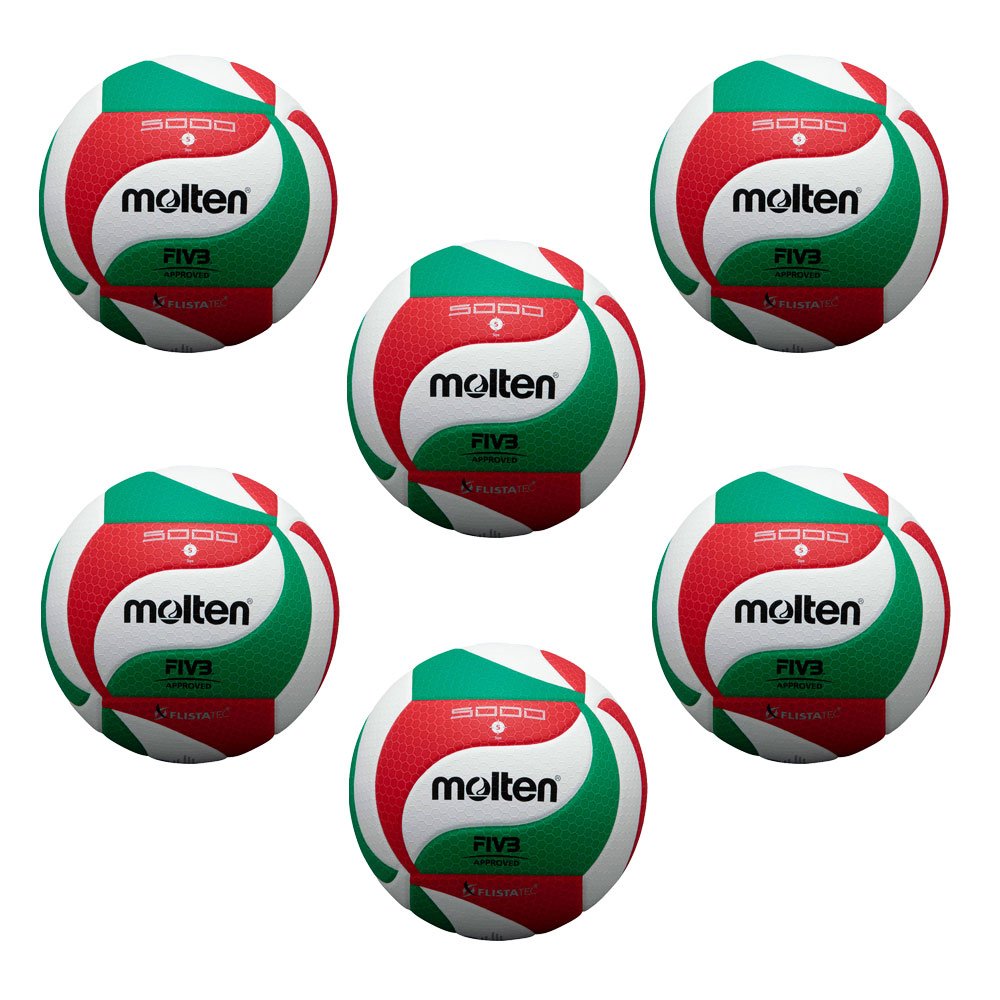 Kit 6 Bola(s) Molten Volei V5M5000 Volleyball FIVB Approved T5 ...