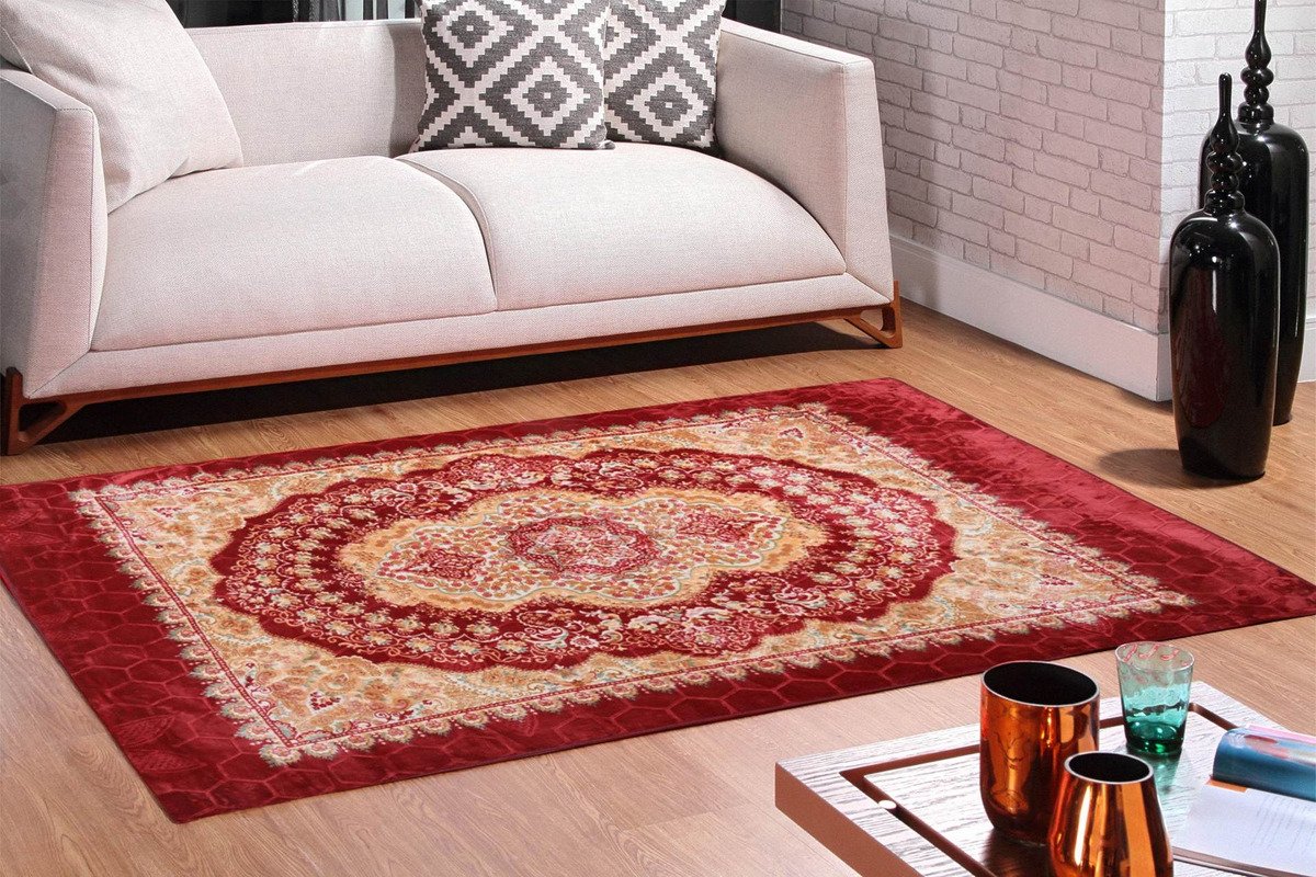 Tapete Para Sala Luxo Raschel 2,50x2,00 Turco Persa Vermelho ...