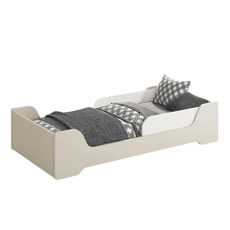 Cama Evolutiva 2 em 1 Zaki Areia Fosco com Proteção Lateral Lisa ...