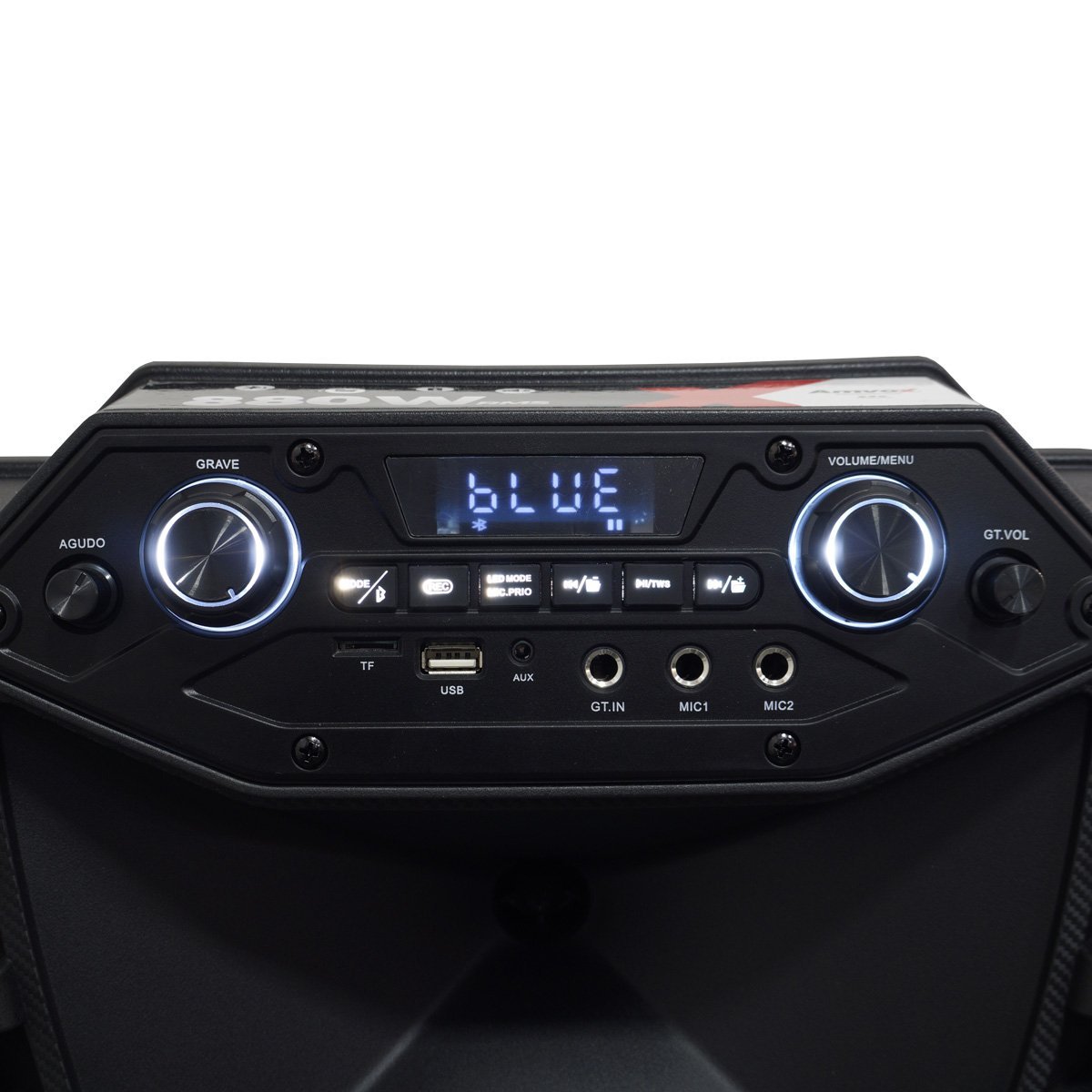 Caixa Som Amplificada Portátil Bluetooth 880W Rms Mp3 Usb Aux Led Tws Amvox ACA 880 Vegas ...