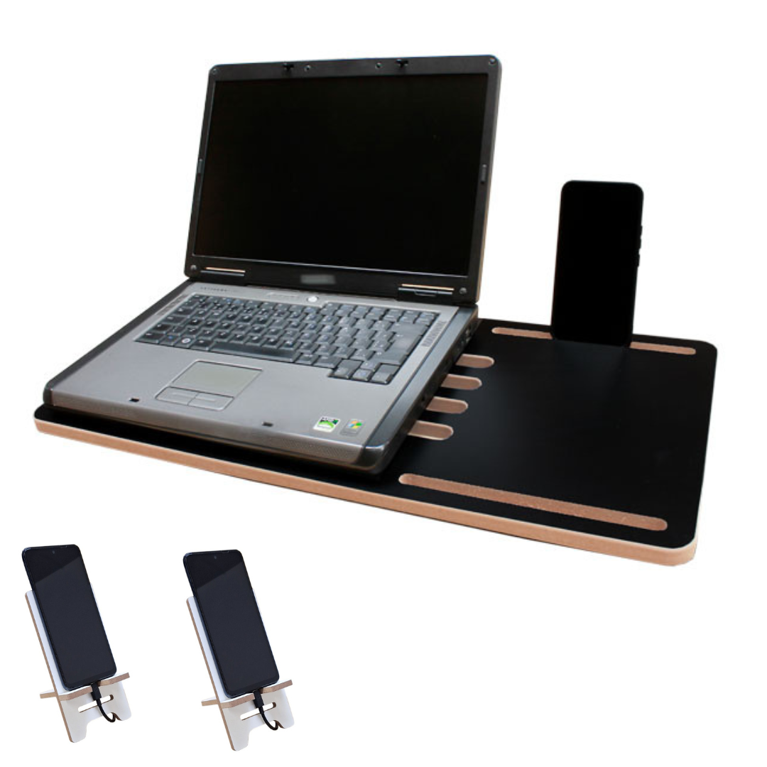 Bandeja de Colo Apoio para Notebook Laptop com 2 Sup Celular ...