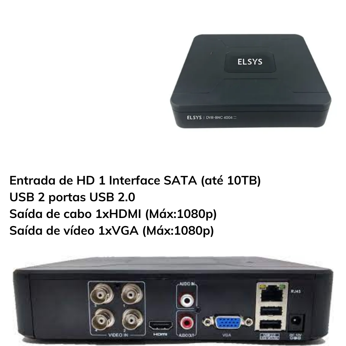 Dvr Gravador Full Hd 8 Canais 1080n Bnc Para Cameras Elsys | MadeiraMadeira