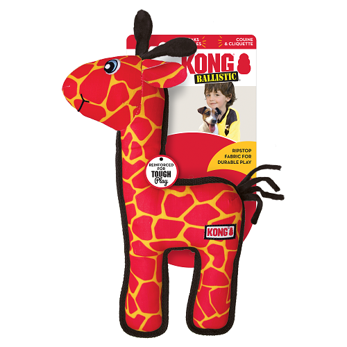 Pelúcia Reforçada Kong Ballistic Giraffe Girafa com Tecido Balístico ...