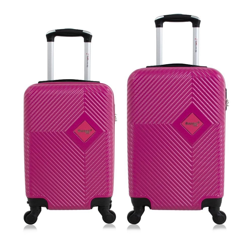 Kit mala de viagem PP e P Zug Pink Swiss Move | MadeiraMadeira