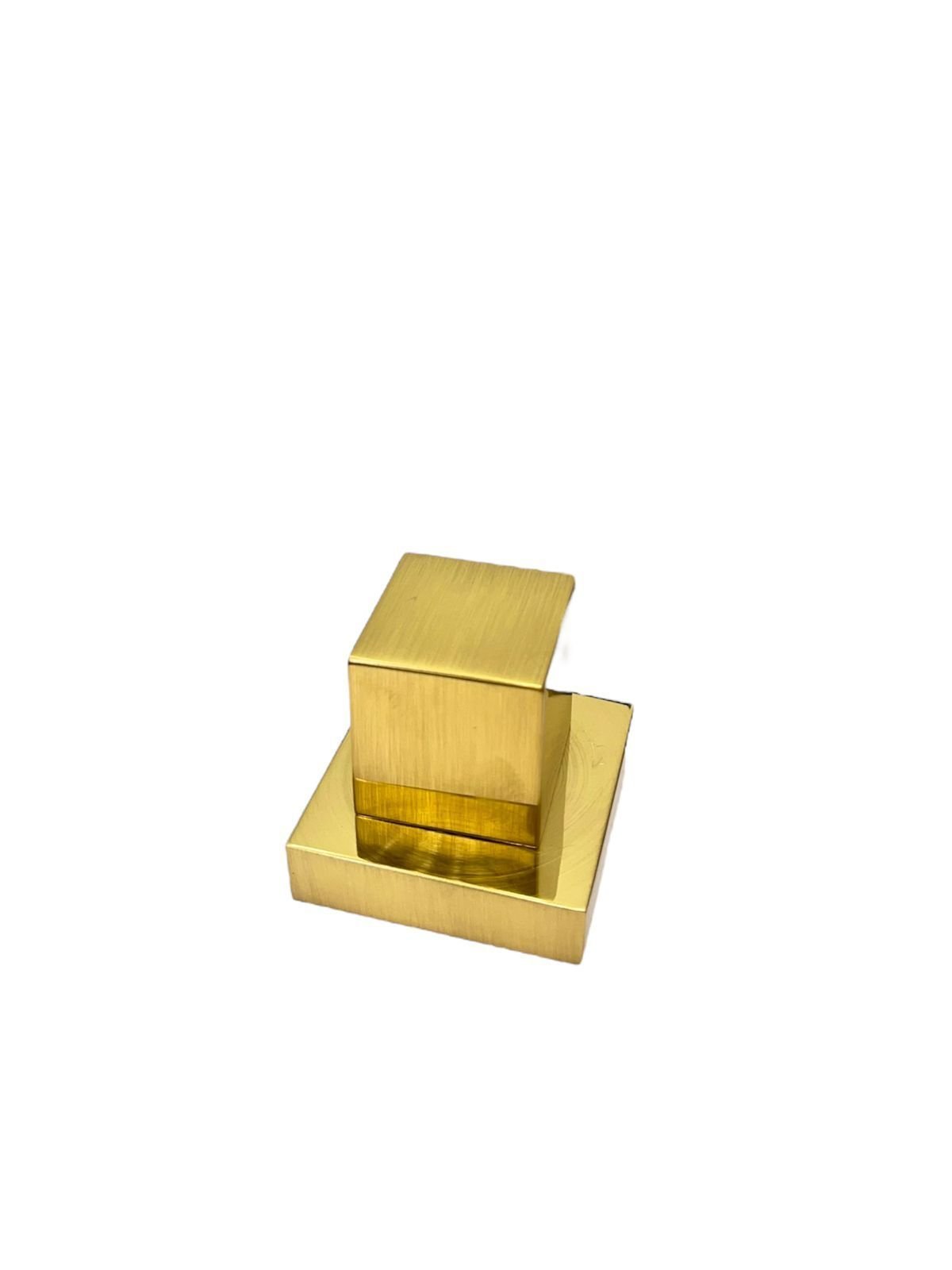 Acabamento para Registro 1/2 ou 3/4 Metal Dourado Escovado | MadeiraMadeira