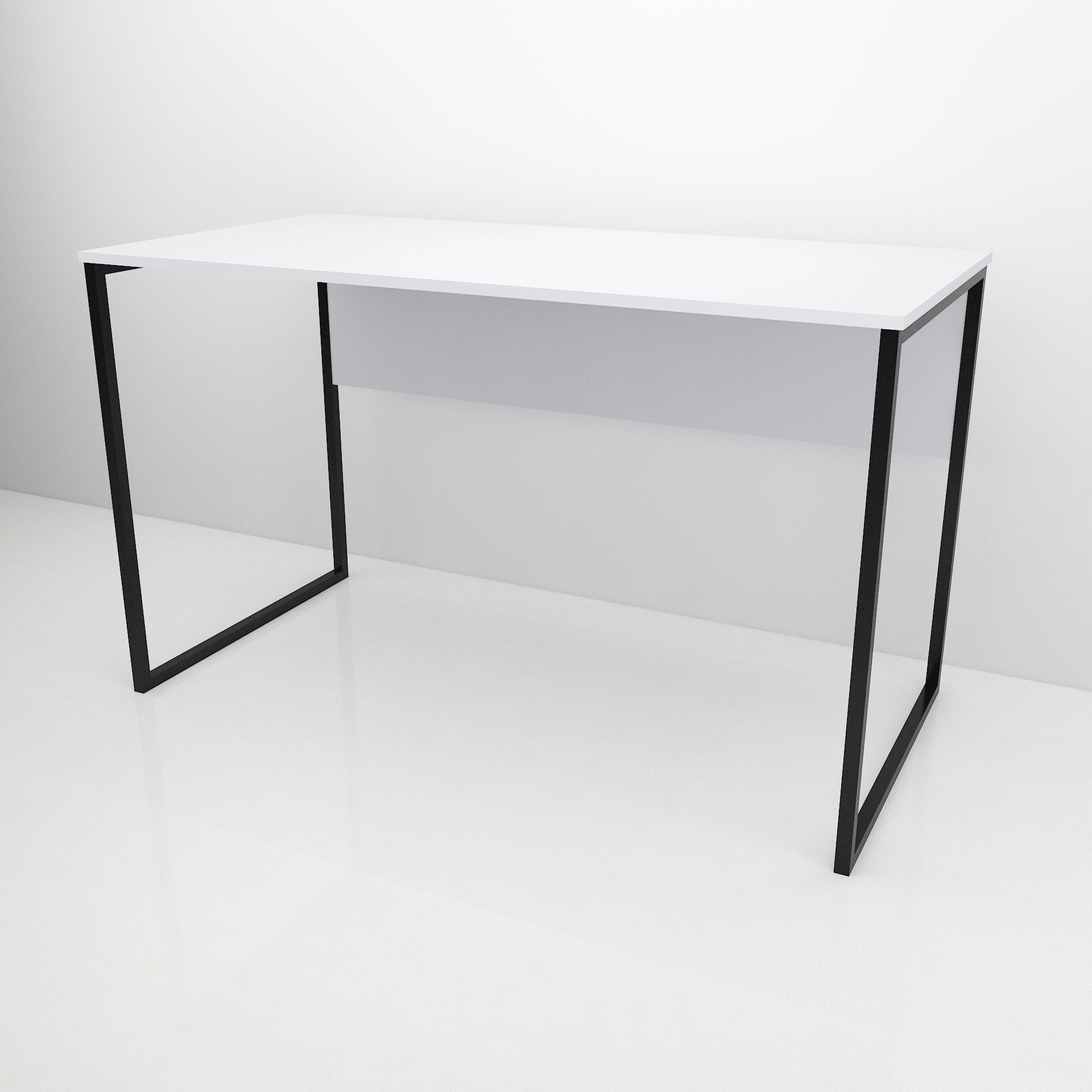 Mesa de Escritório Retangular Indus Economica 140cmx60cmx74cm - Cinza ...