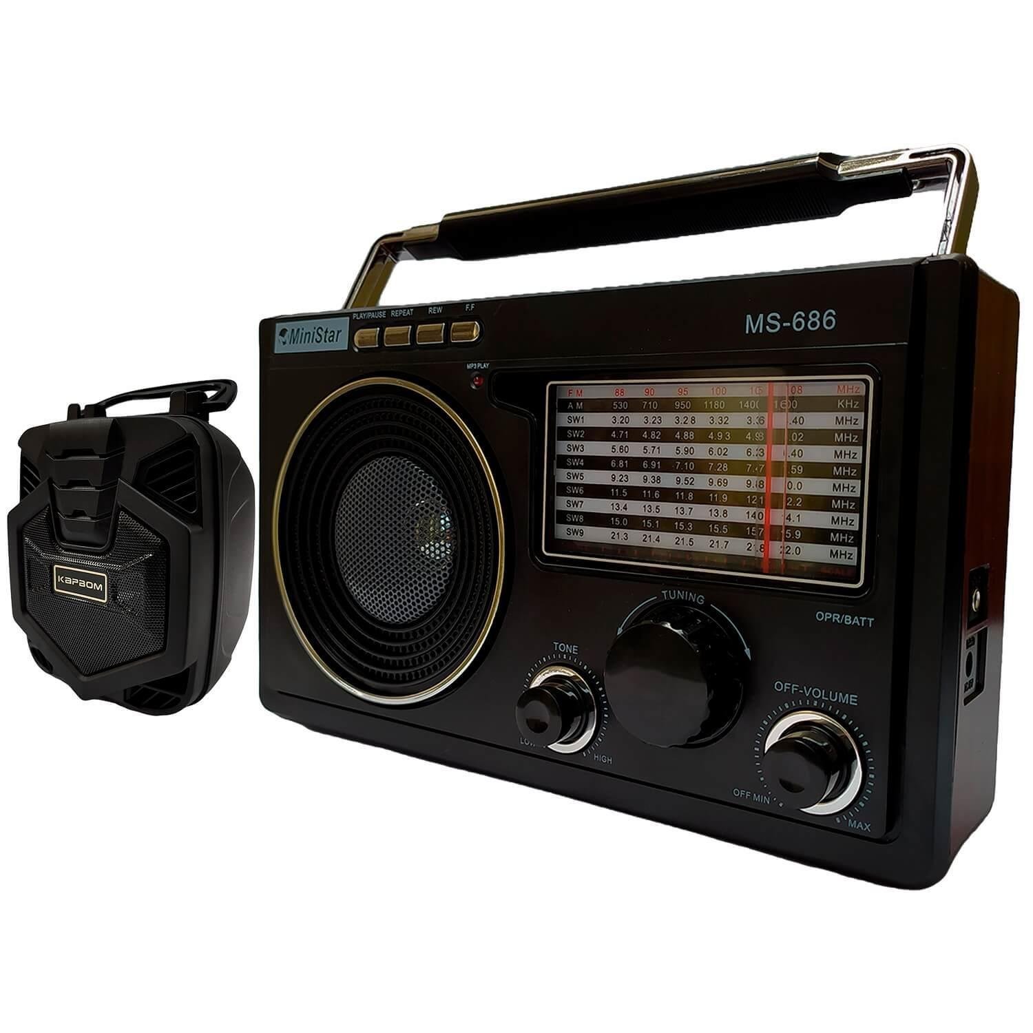 Radio Retro Portátil Vintage Am Fm Usb Pendrive Cartão Sd Potente ...