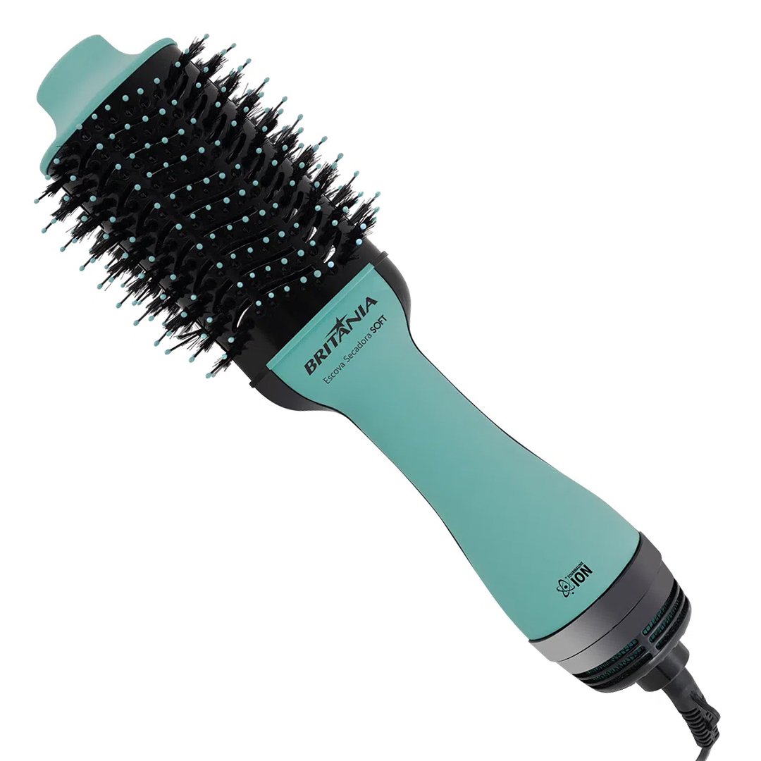 Escova Secadora Britânia Soft 3 em 1 BEC05T Azul 1200W 220V ...