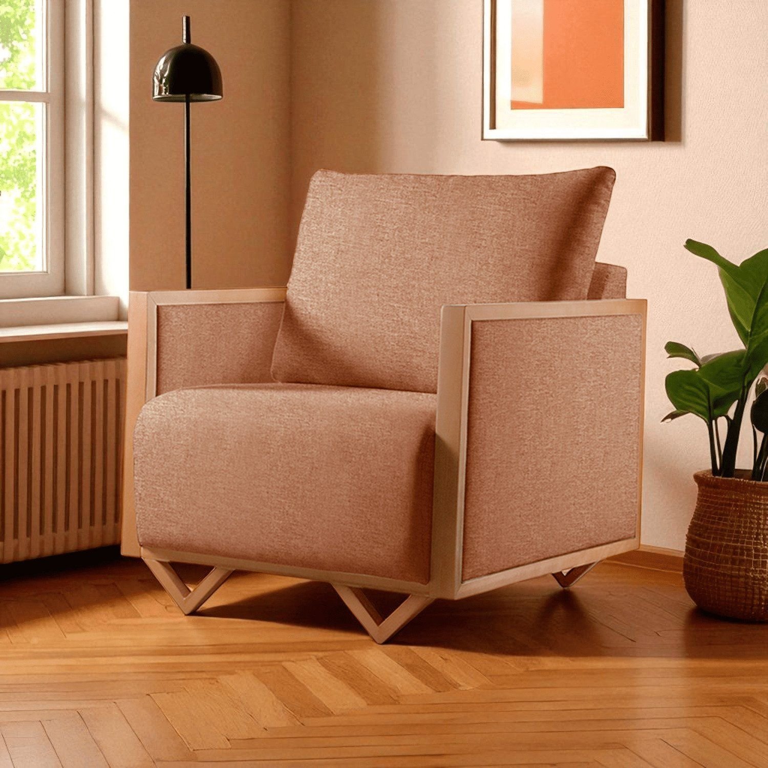 Poltrona para Sala de Estar Madeira Maciça Matteo Luxo | MadeiraMadeira