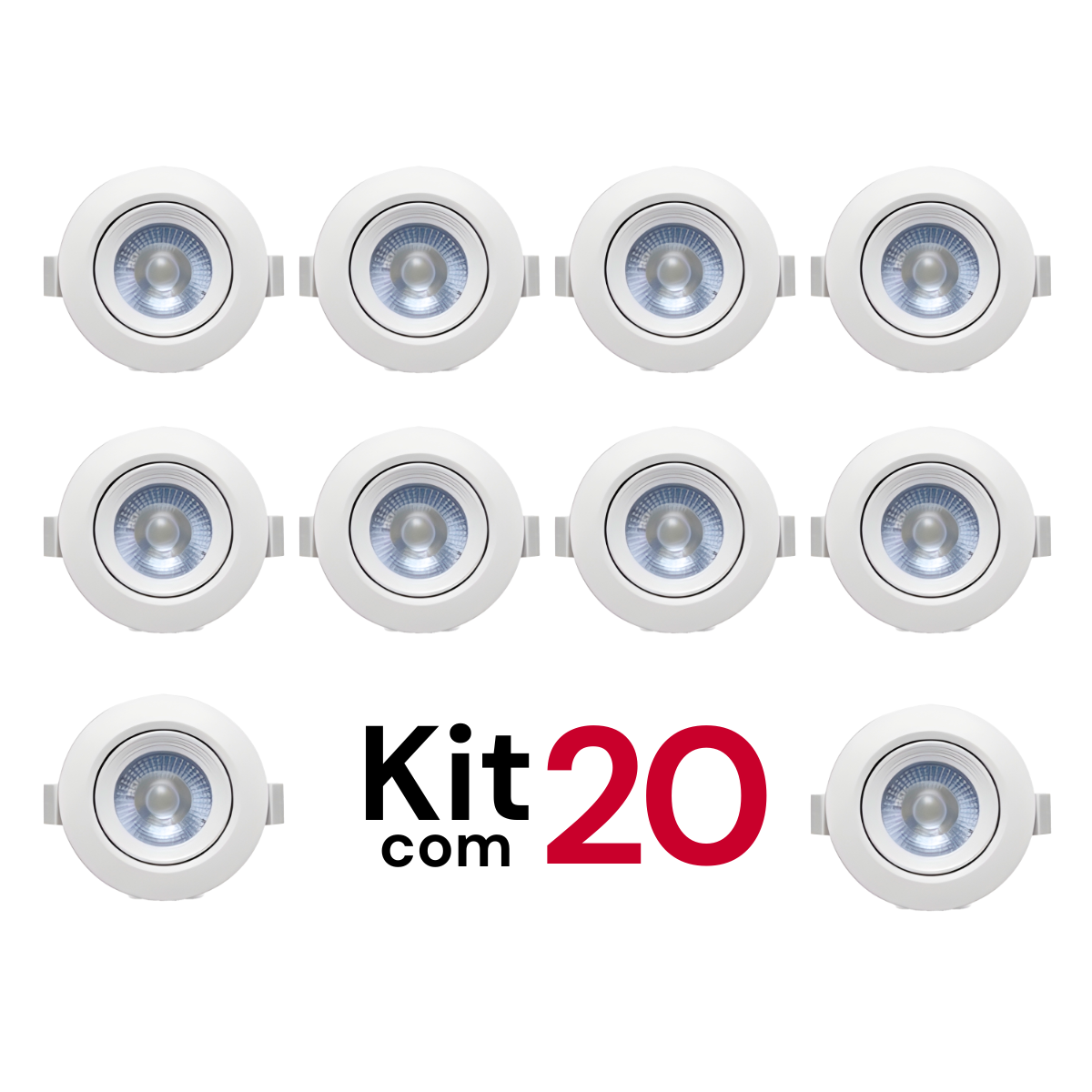 Kit 20 Spots Led 7w | MadeiraMadeira