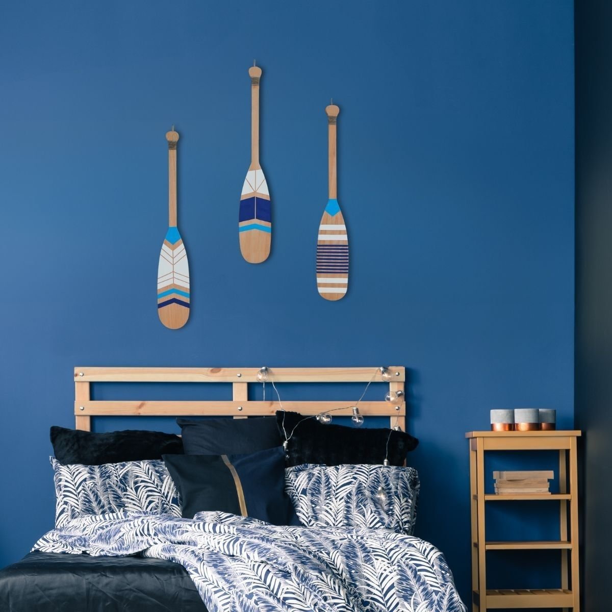 Kit 3 Remos Pintado Decorativo De Madeira Quadro parede Decoração ...