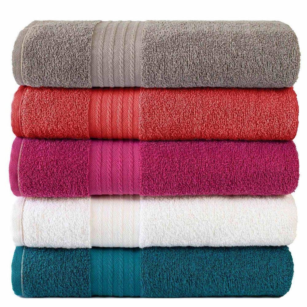 Jogo de Toalhas Grossa Gigante - 5 Banhão e 5 Rosto - Nobre - Variadas ...