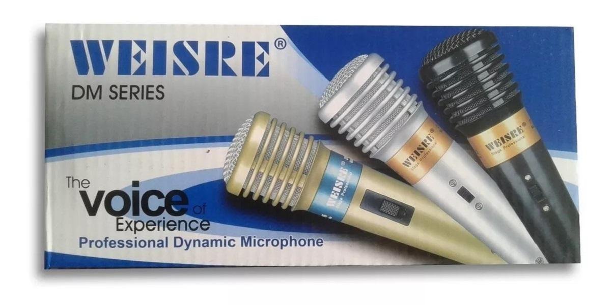 Microfone Profissional Fio Weisker Weisre Cabo P10 De Mão | MadeiraMadeira