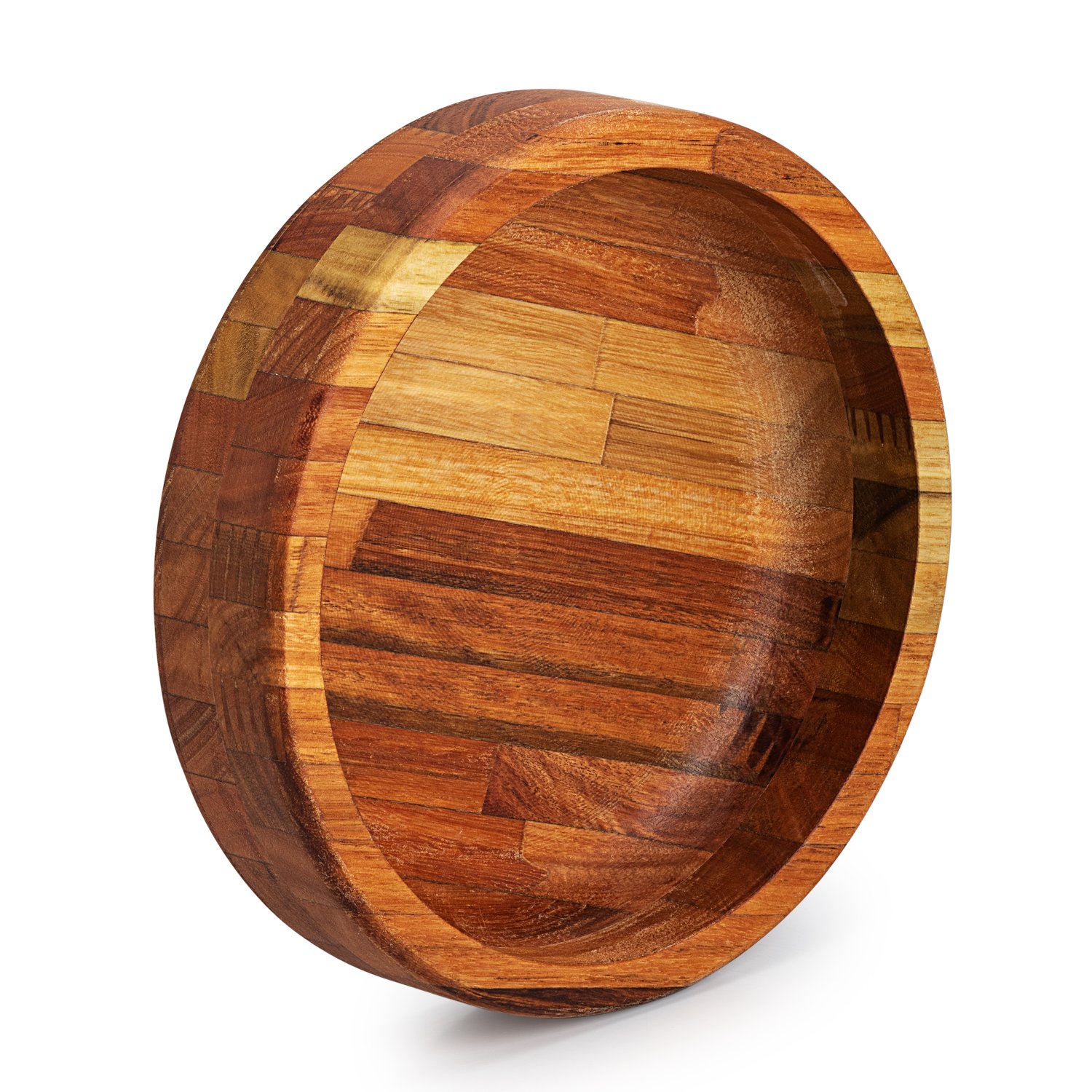 Gamela de madeira para churrasco teca redonda rústica 23 cm ...