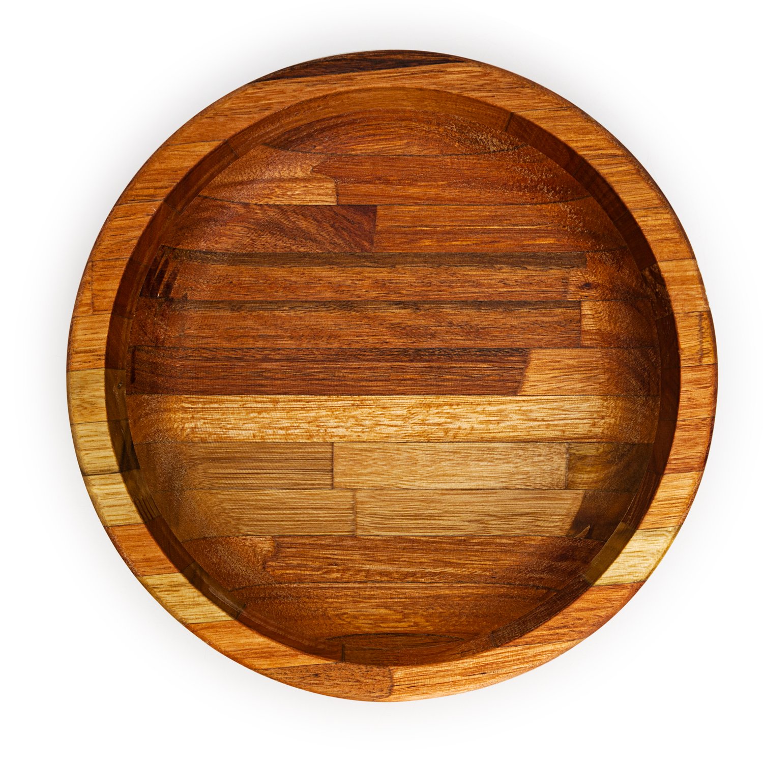 Gamela de madeira para churrasco teca redonda rústica 23 cm ...