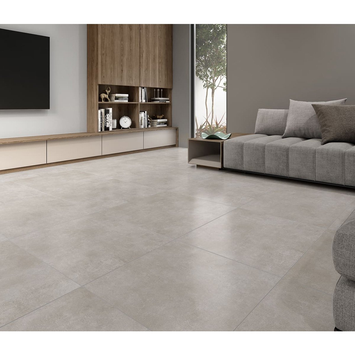 Piso Cerâmico Interno Retificado Acetinado Grafiatto Cinza Mate 60x60cm ...